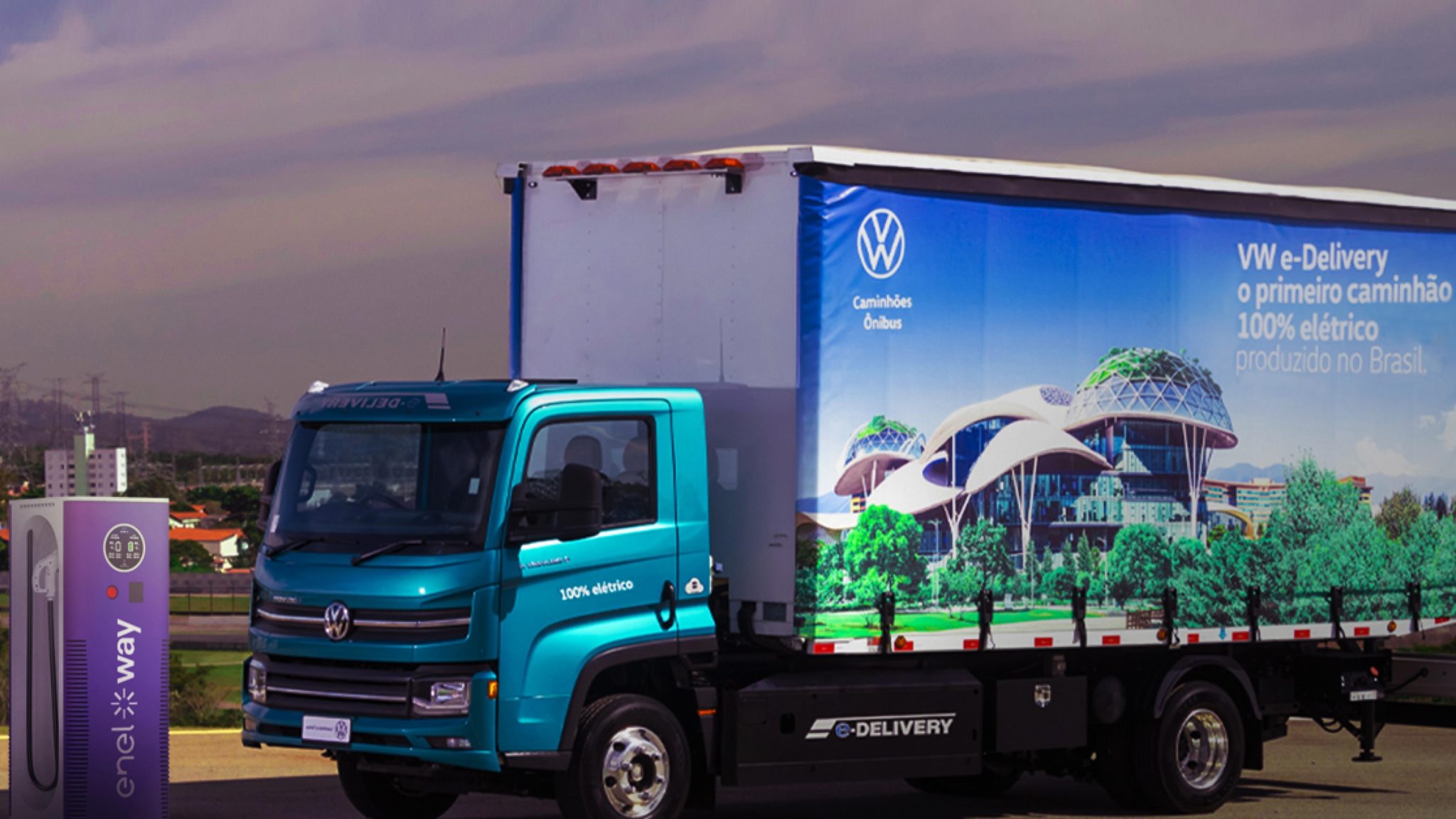 Volkswagen vai vender caminhão e-Delivery com carregador da Enel X